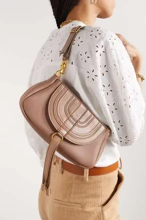 Chloé Marcie Small Shoulder Bag - Brown
