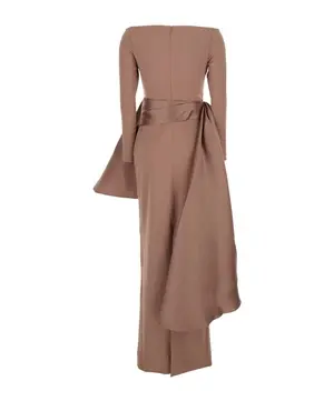 Solace London Draped Boat Neck Dress