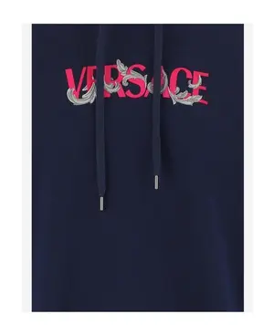 Versace Embroidered Logo Hoodie
