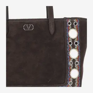Valentino Garavani Vlogo Signature Small Shoulder Bag - Brown