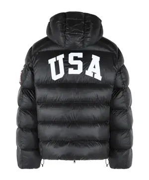 Polo Ralph Lauren Down Hooded Jacket With Embroidered Logo - Black
