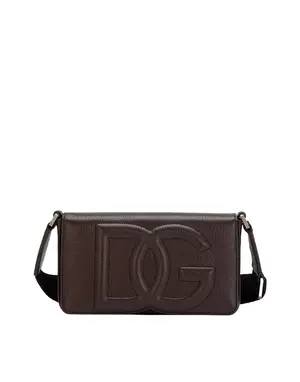 Dolce & Gabbana Logo Embossed Mini Bag - Brown