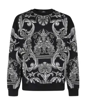 Versace Baroque Pattern Crewneck Sweatshirt