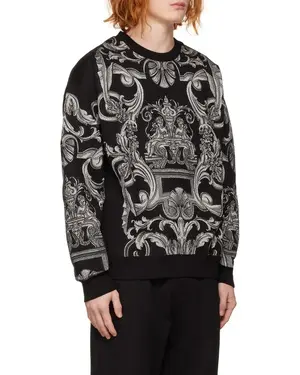 Versace Baroque Pattern Crewneck Sweatshirt