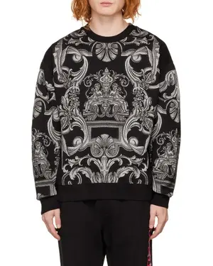 Versace Baroque Pattern Crewneck Sweatshirt