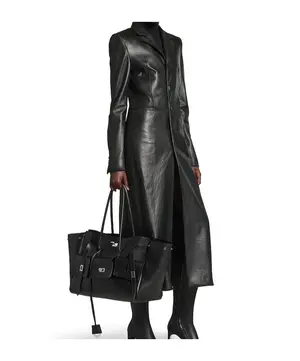 Balenciaga Mid-length Leather Coat