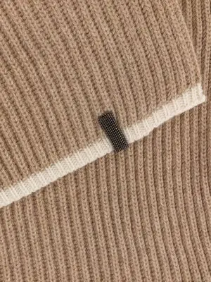 Brunello Cucinelli Monile Ribbed-knit Scarf