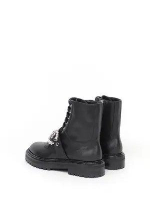 JIMMY CHOO Cora Crystal-embellished Buckled Ankle Boots