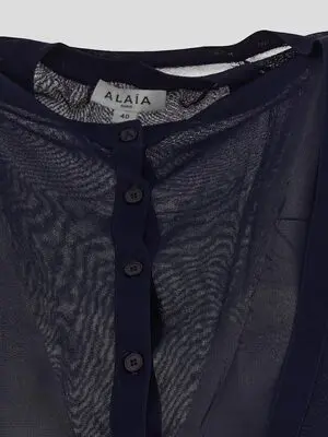 Alaïa Semi-sheer Button-front Cardigan