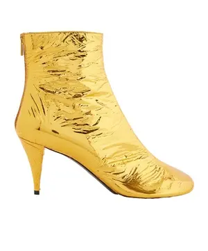 Proenza Schouler Proenza Schouler Metallic Leather Ankle Boots Gold