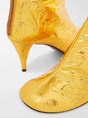 Proenza Schouler Metallic Leather Ankle Boots - Gold