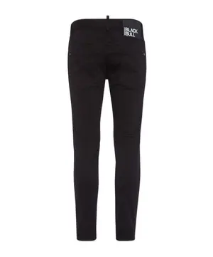 Dsquared2 Skater Logo Patch Skinny Jeans - Black
