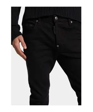 Dsquared2 Skater Logo Patch Skinny Jeans - Black