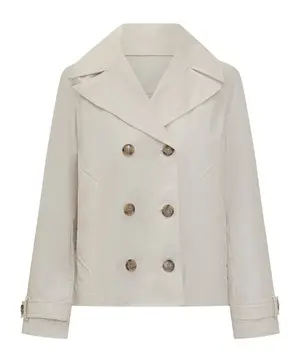 Woolrich Double-breasted Utility Peacoat - White
