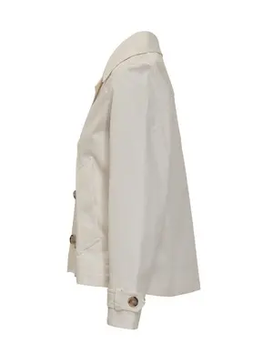 Woolrich Double-breasted Utility Peacoat - White
