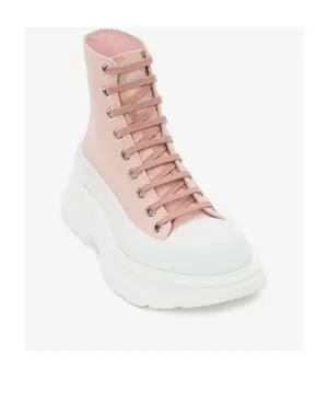 Alexander McQueen High-top Lace-up Sneakers - Pink