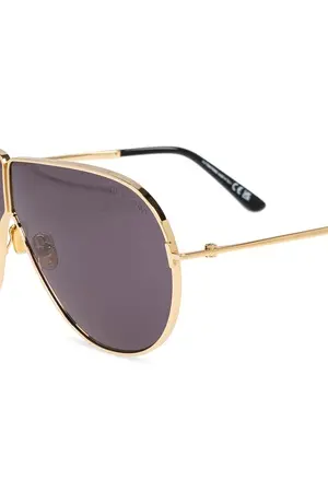 TOM FORD Aviator Sunglasses With Logo Detail - Gray
