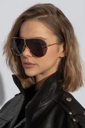 TOM FORD Aviator Sunglasses With Logo Detail - Gray
