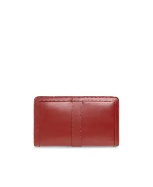 Versace Greca-buckle Zip Wallet - Red