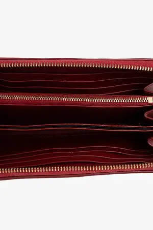 Versace Greca-buckle Zip Wallet - Red