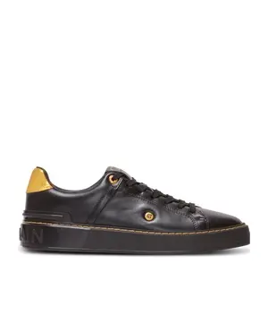 Balmain Gold Tone Shoes For Men