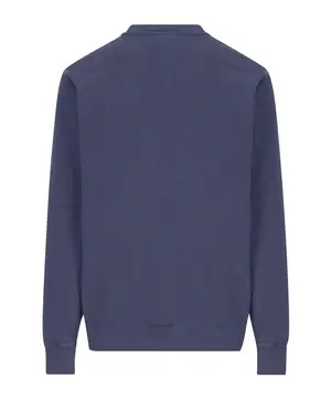 Maison Kitsuné Crewneck Sweatshirt With Chillax Fox Patch - Blue