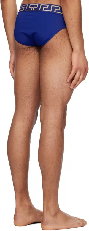 Versace Greca Pattern Medusa Head Swim Trunks