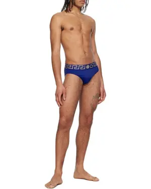 Versace Greca Pattern Medusa Head Swim Trunks