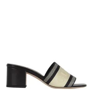 Gucci Logo Strap Heeled Sandals