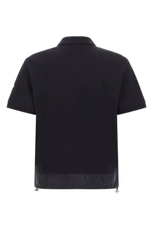 Moncler Quater-zip Short-sleeve Polo Shirt
