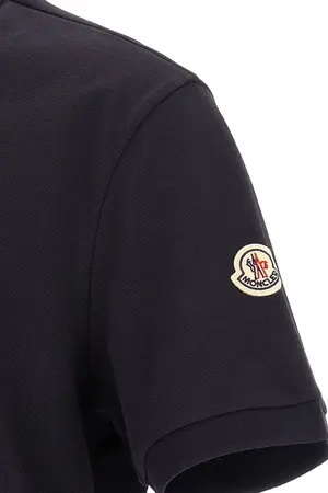 Moncler Quater-zip Short-sleeve Polo Shirt