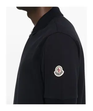 Moncler Quater-zip Short-sleeve Polo Shirt