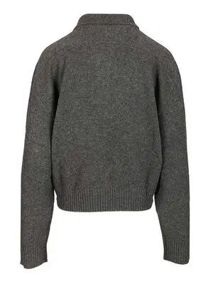 LOULOU STUDIO Long Sleeve Collared Pullover