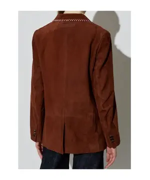 Marni Single Breasted Leather Blazer