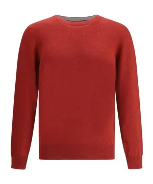 Brunello Cucinelli Crewneck Knitted Jumper - Red