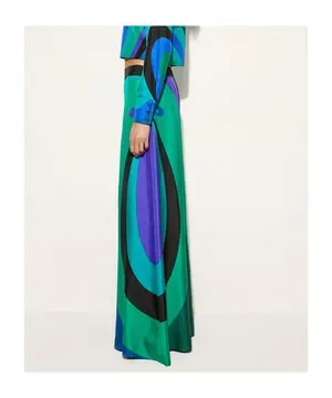 Emilio Pucci Abstract Print Wide Leg Pants