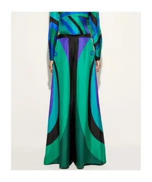 Emilio Pucci Abstract Print Wide Leg Pants