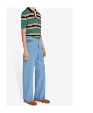 Dries Van Noten Striped Polo Shirt - Pine