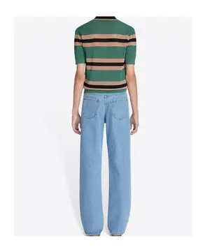 Dries Van Noten Striped Polo Shirt - Pine