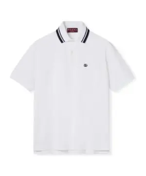 Gucci Embroidery Piquet Short-sleeve Polo Shirt