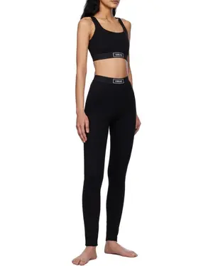 Versace Logo Elasticated Cropped Sleeveless Top