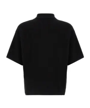 Stone Island Logo Patch Zip-up Polo Shirt