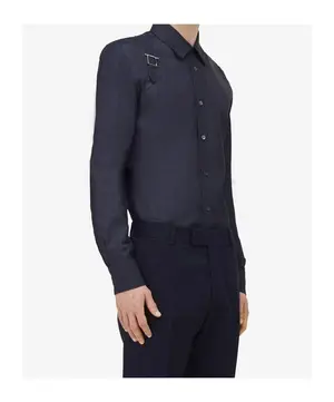 Alexander McQueen T-bar Harness Denim Shirt