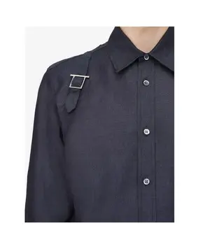 Alexander McQueen T-bar Harness Denim Shirt