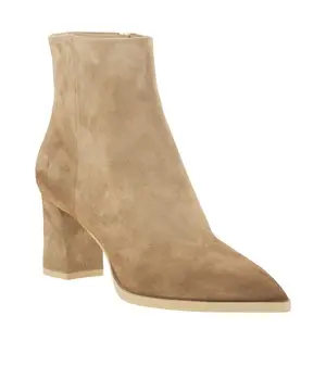 Santoni Mid Heel Pointed Toe Ankle Boots