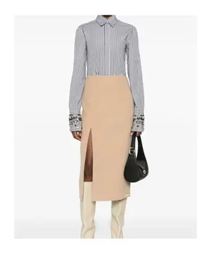 Sportmax Striped Shirt With Embellished Cuffs