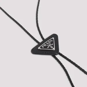 Prada Triangle Leather Tie