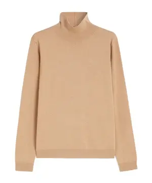 Max Mara Kiku Long-sleeved Turtleneck Jumper - Camel