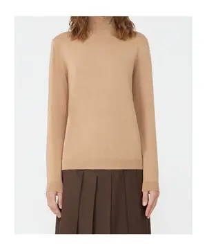 Max Mara Kiku Long-sleeved Turtleneck Jumper - Camel