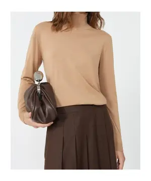 Max Mara Kiku Long-sleeved Turtleneck Jumper - Camel